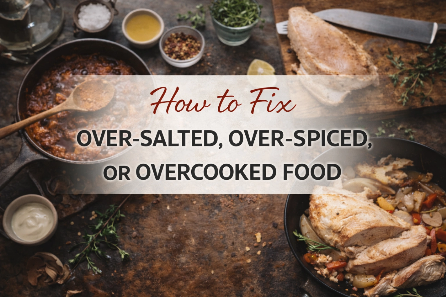 How to Fix Over-Salted, Over-Spiced, or Overcooked Food - The Flavor Hows