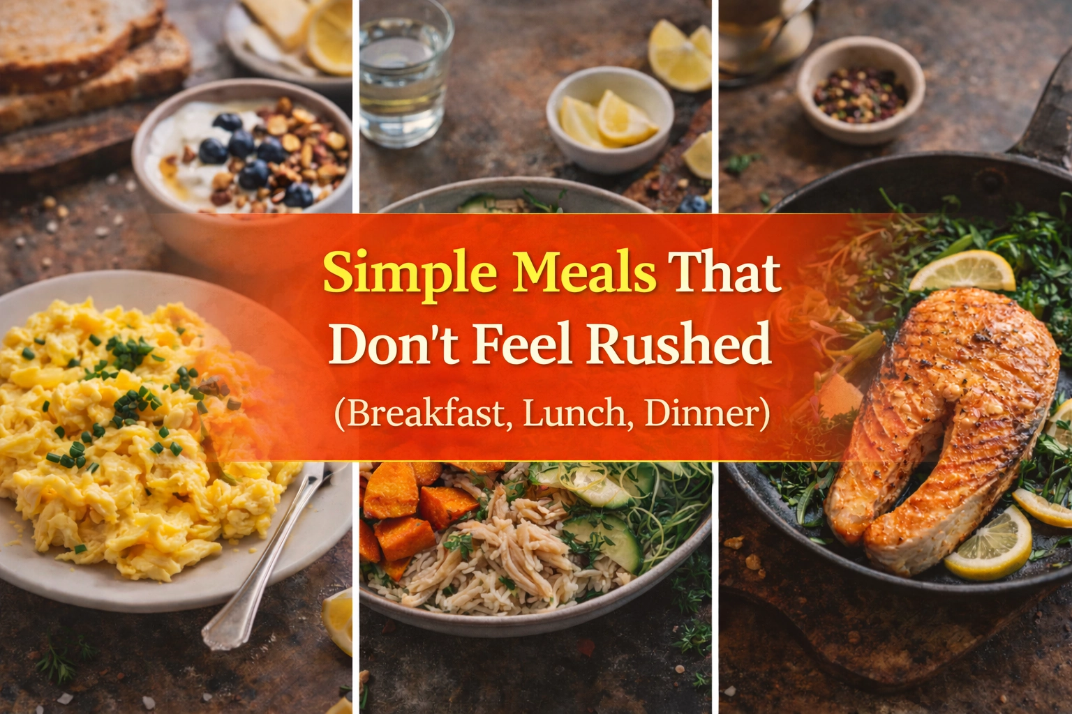Simple Meals That Don’t Feel Rushed (Breakfast, Lunch, Dinner) - The ...